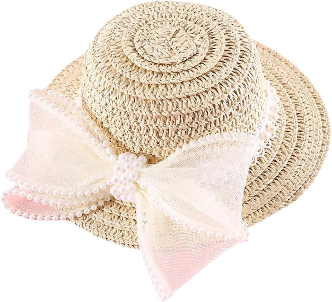Amazon.com : Dasdffvf Pet Straw Hat Dogs Cats Elegant Straw Hat with ...