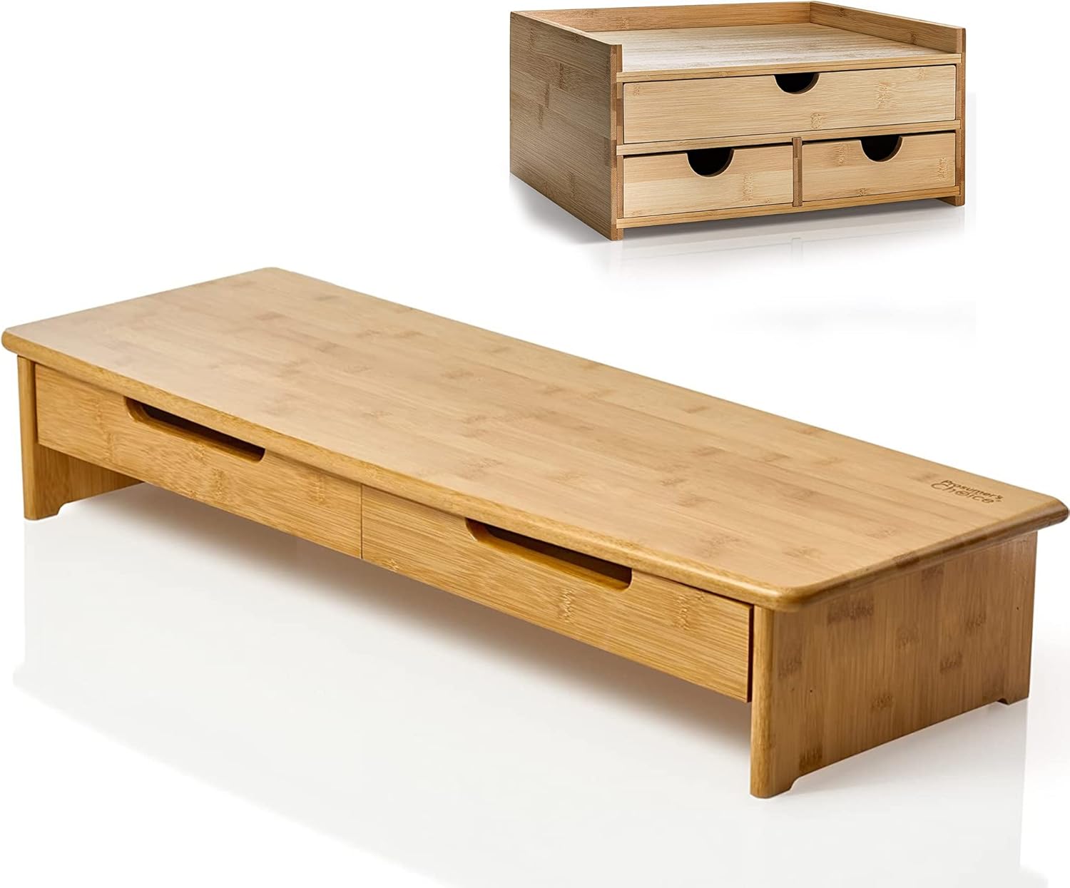 Amazon.com: Prosumer's Choice Bamboo Desktop Organizer with 3 Drawers ...