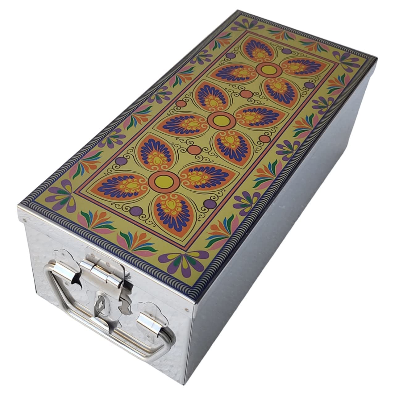 Crevita Stainless Steel Storage Box For Jewellery Pooja peti Safe ...