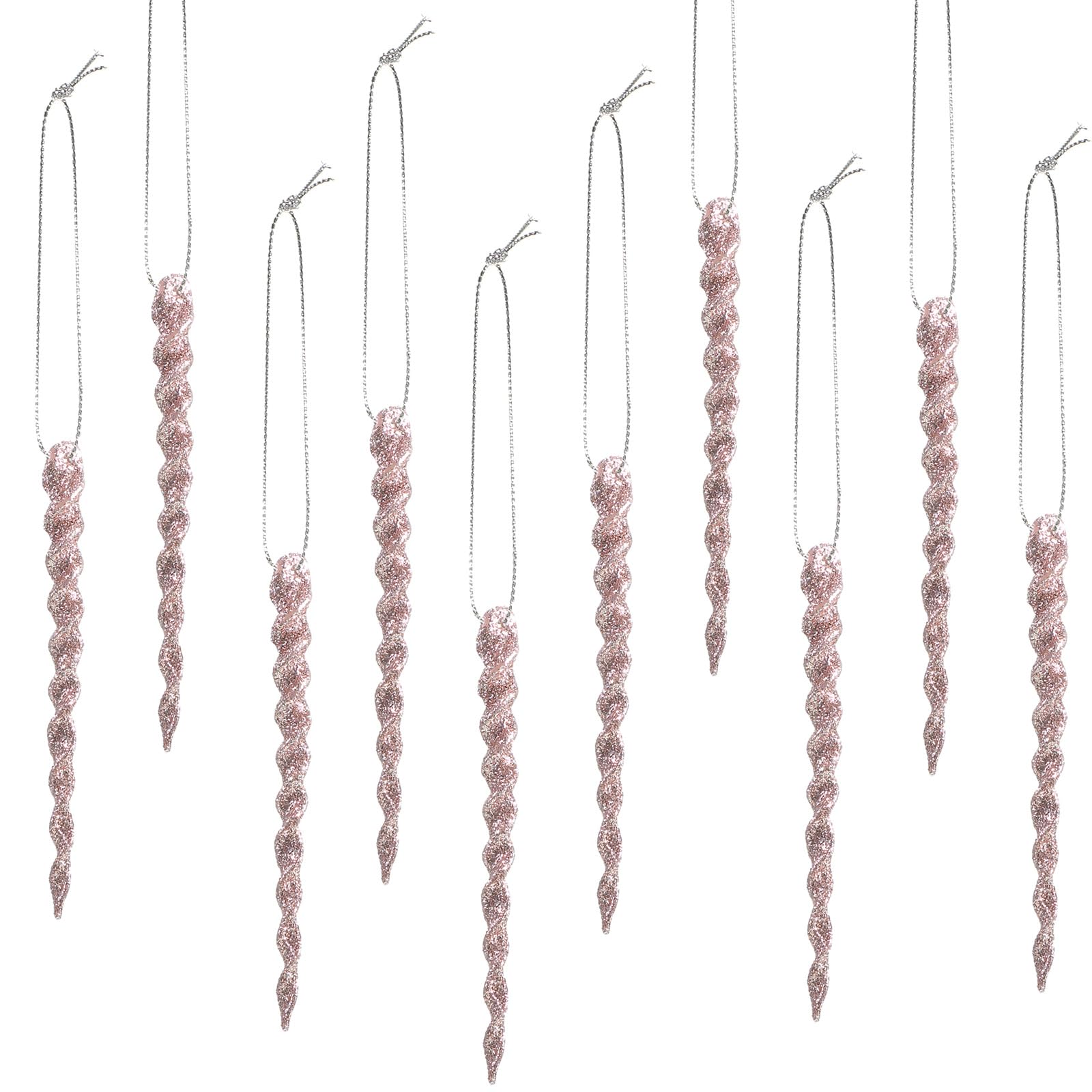 Amazon.com: 30 Pieces Plastic Icicle Twisted Plastic Icicle Christmas ...