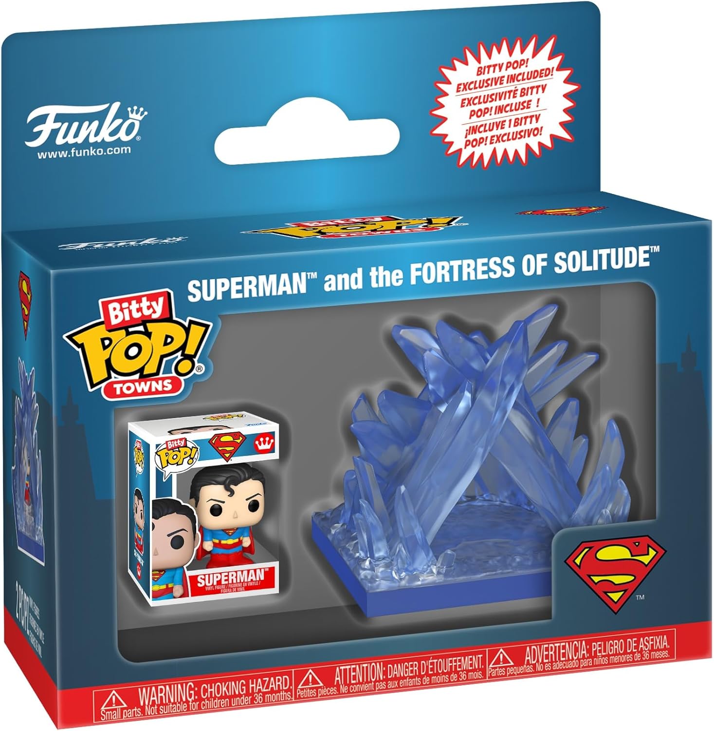 Amazon.com: Funko Pop! Bitty Town: DC - Superman and The Fortress of ...