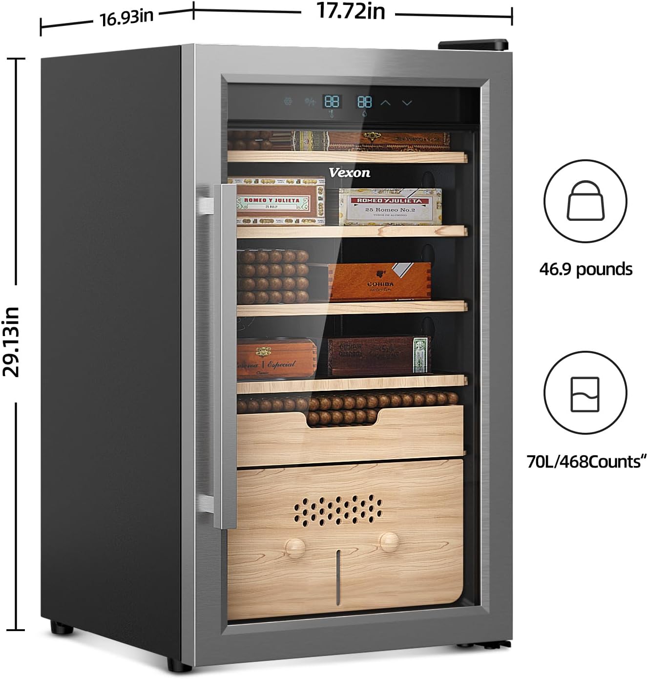 Vexon 70L Electric Storage Cabinet, 468 Counts Large Australia | Ubuy