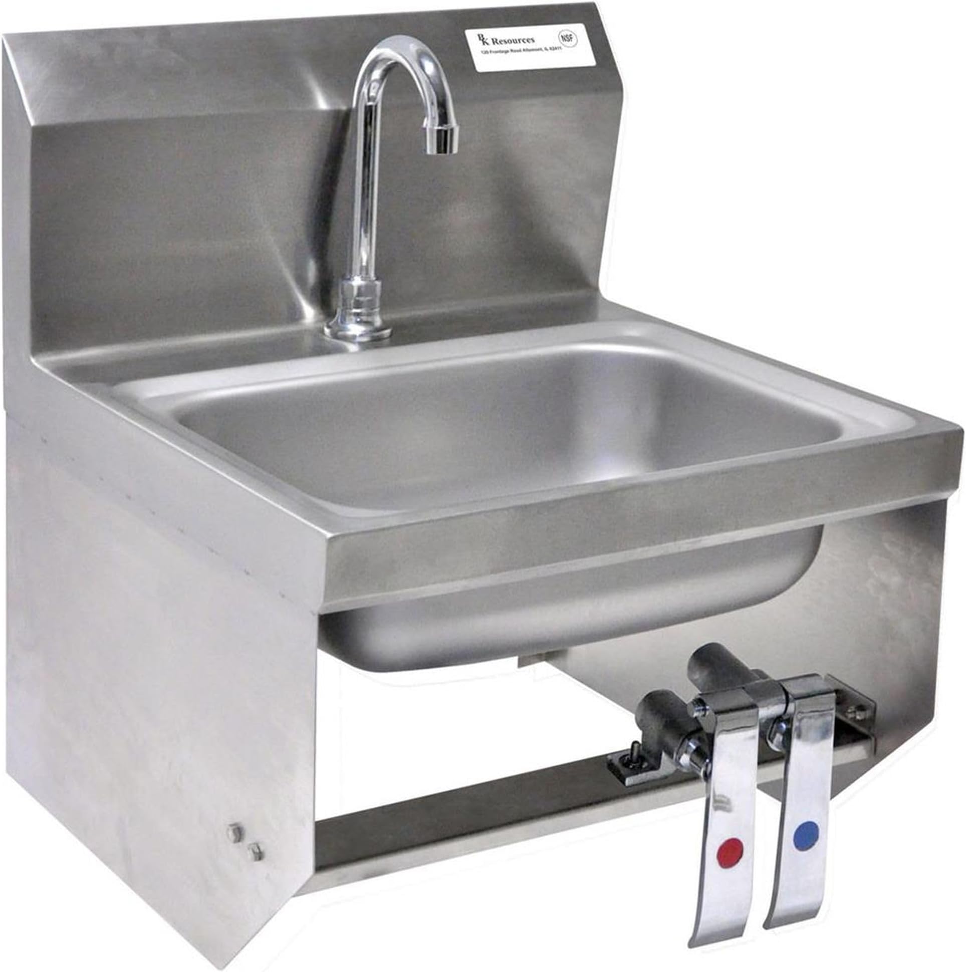 Knee Sink Stainless Steel Hand Sink Wall Mounted with Goose neck Faucet ...