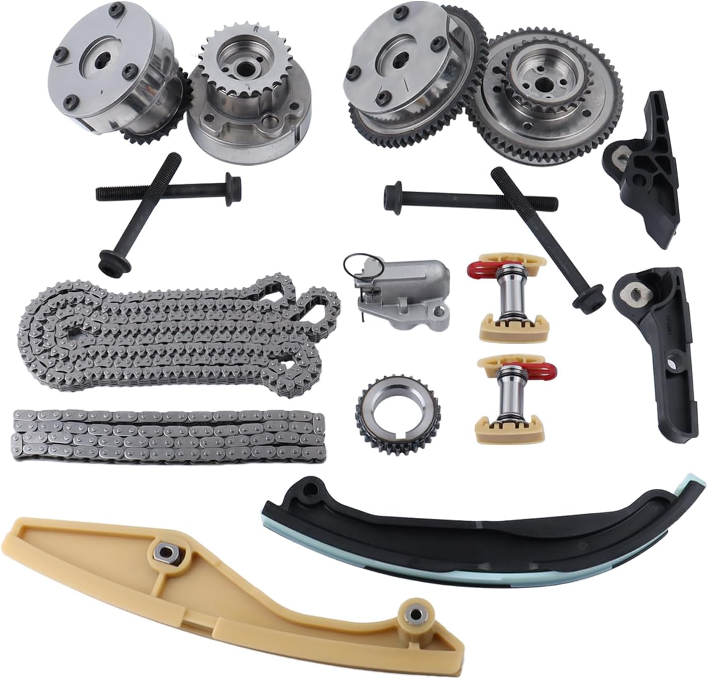 Amazon.com: MISIOEK Timing Chain Kit Cam Phaser VVT Compatible with ...