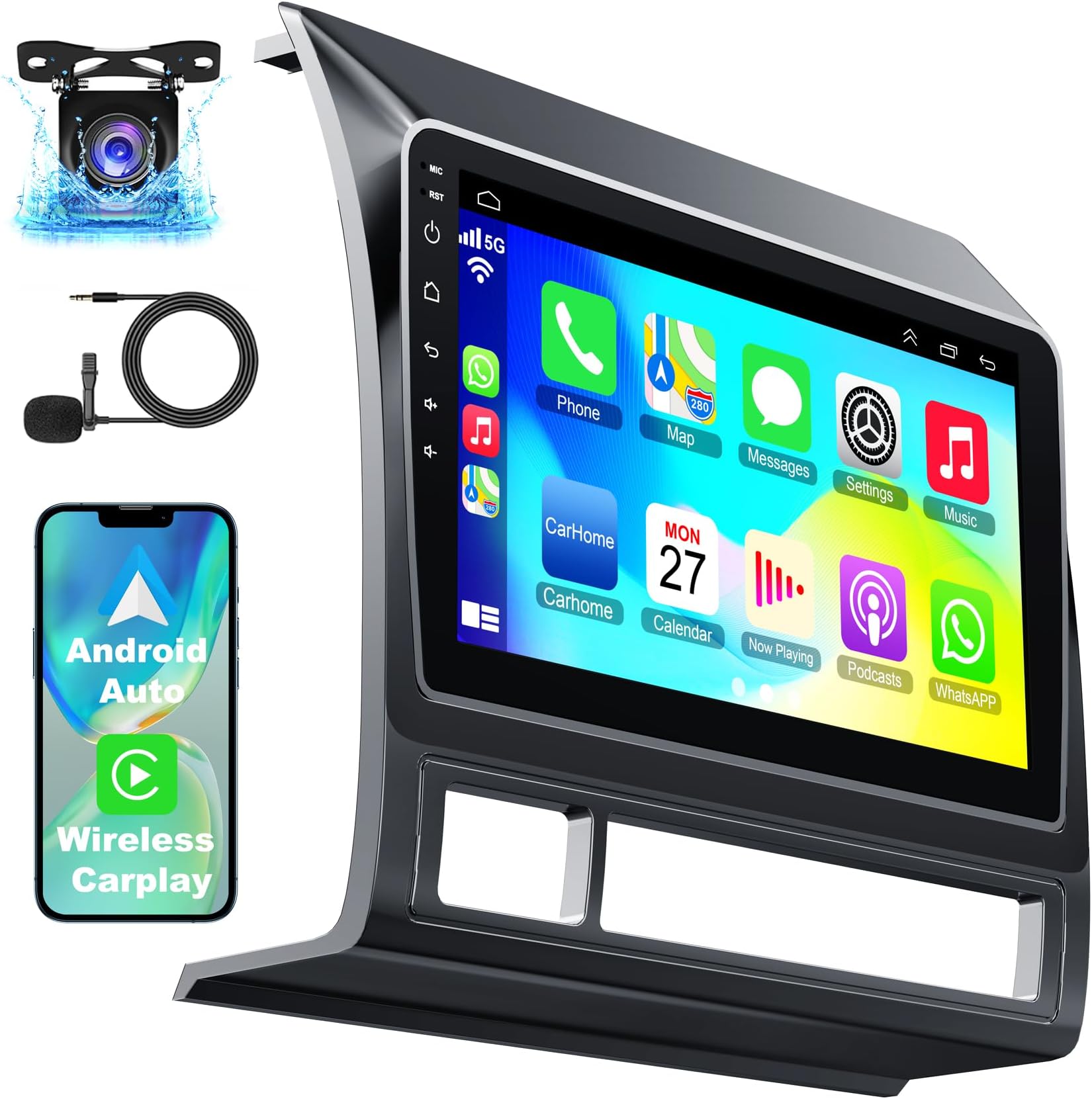 Amazon.com: 8 Core 5G WiFi Car Stereo Radio 48-EQ for Toyota Tacoma ...