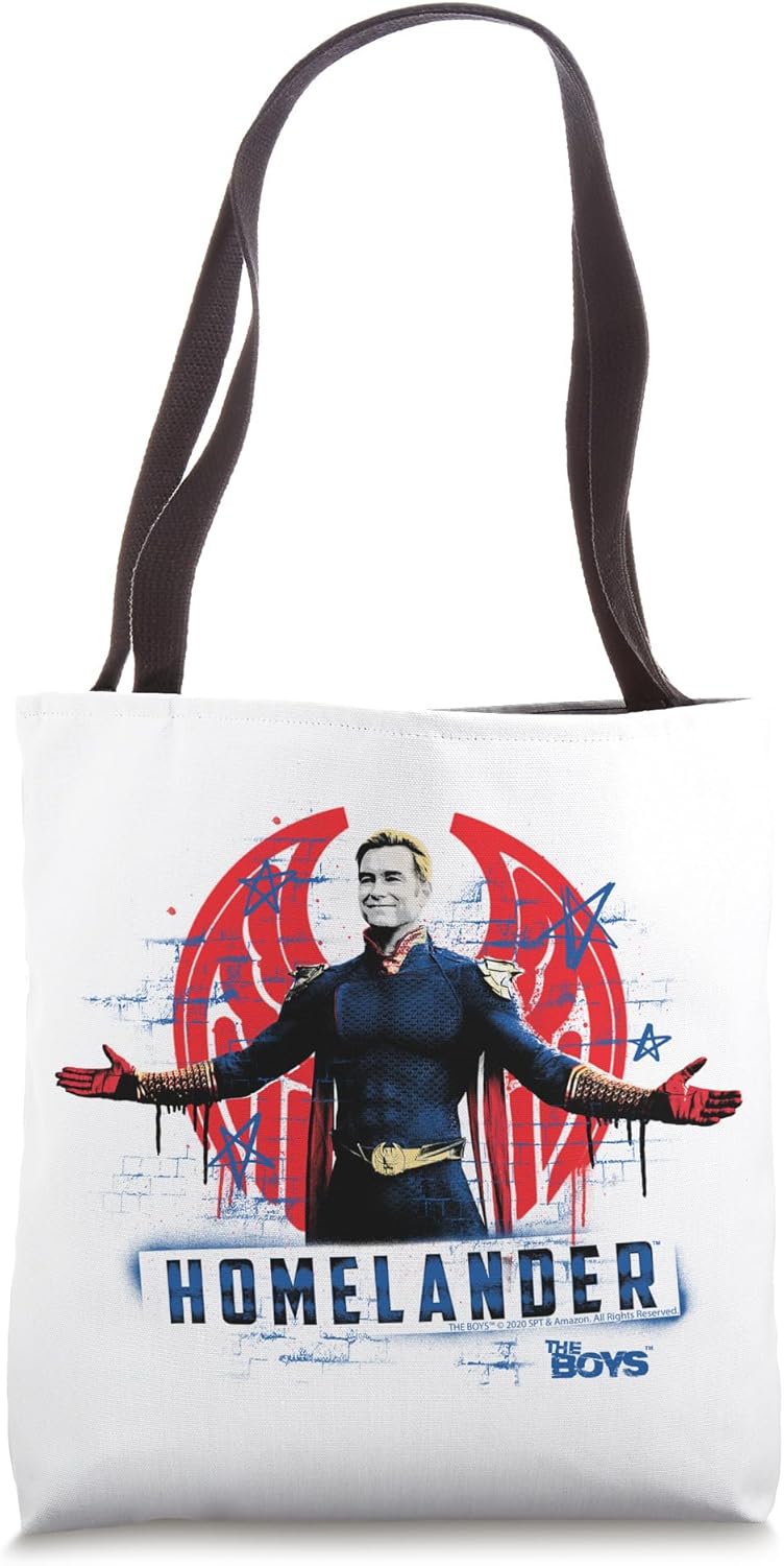 Amazon.com: The Boys Homelander Graffiti Tote Bag : Clothing, Shoes ...