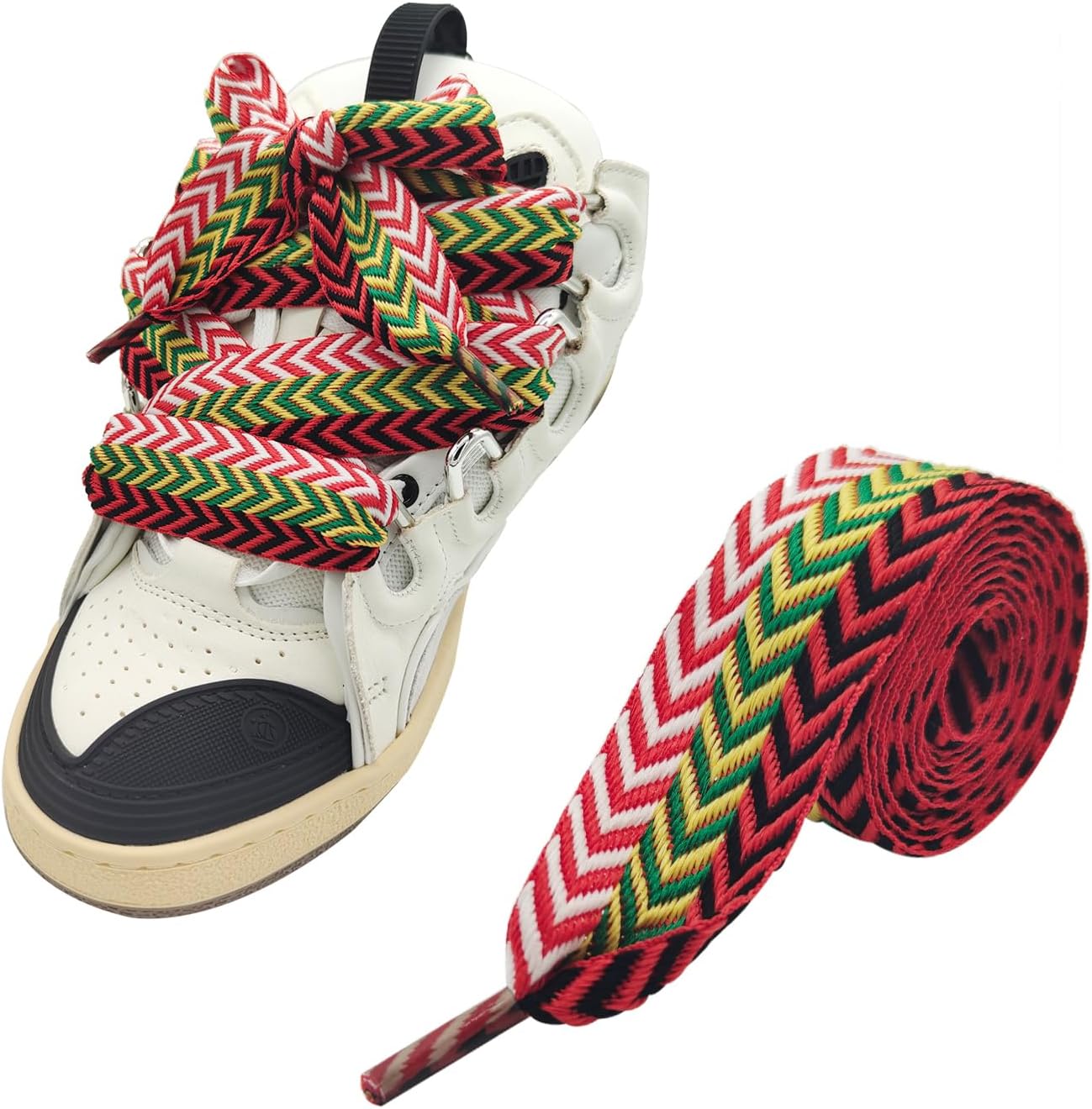 UamGlsob 3cm Thick Fat Shoe Laces for Lanvin Sneakers, Original Jumbo ...