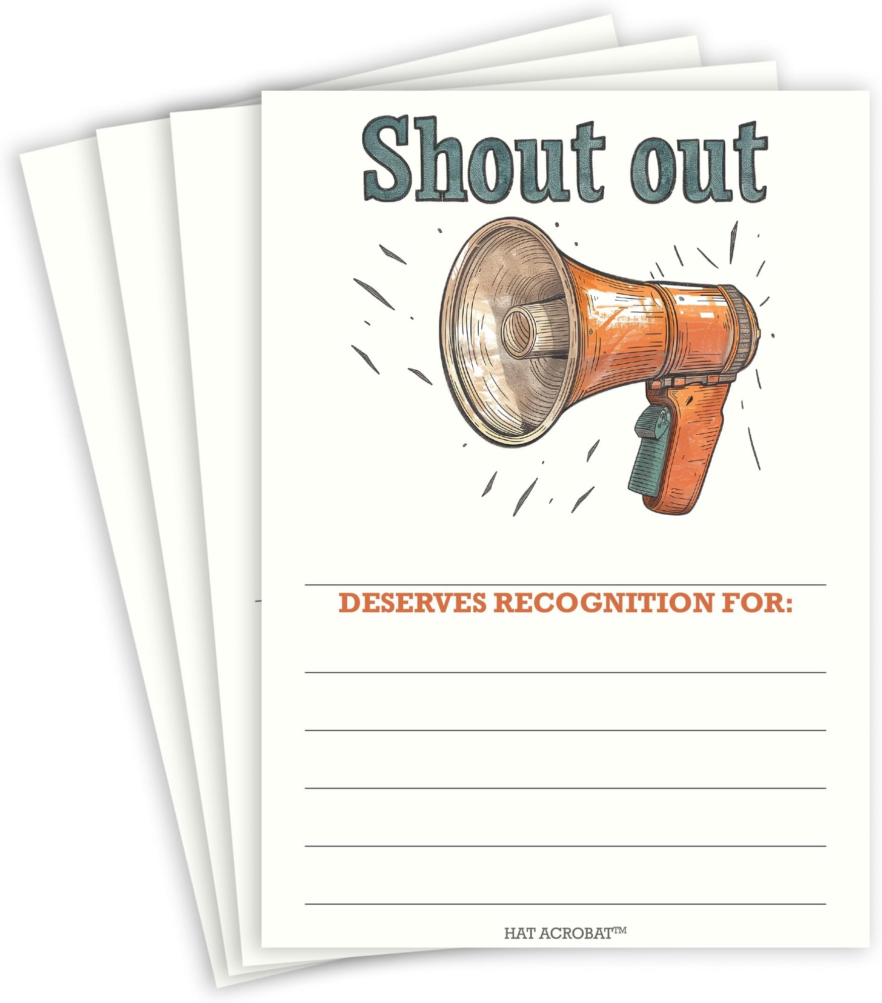 Amazon.com : Acrobat 50 Shout Out Cards - Recognition Cards for ...