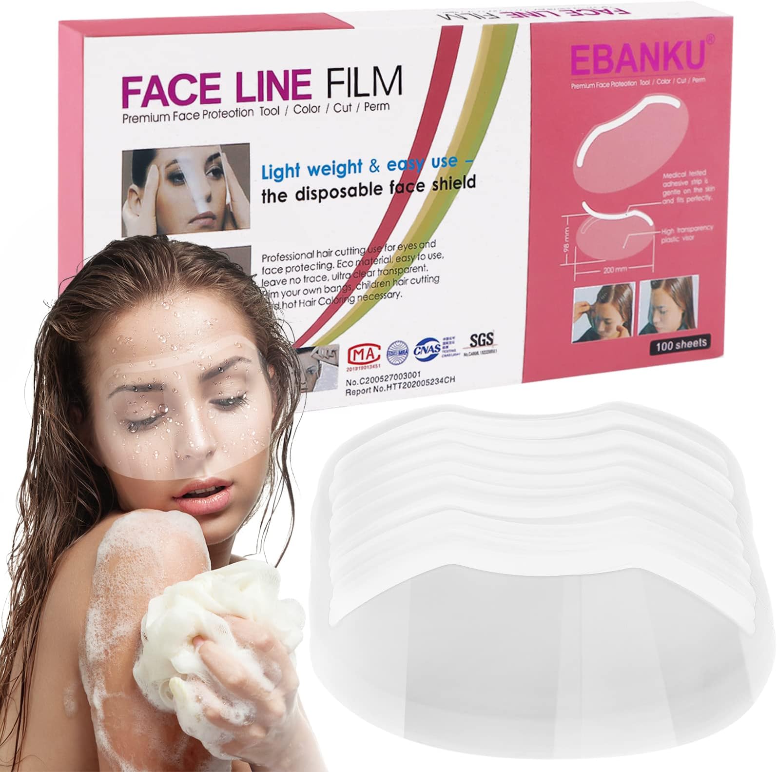 Amazon.com : Microblading Face Shield Shower Visor Disposable Clear ...