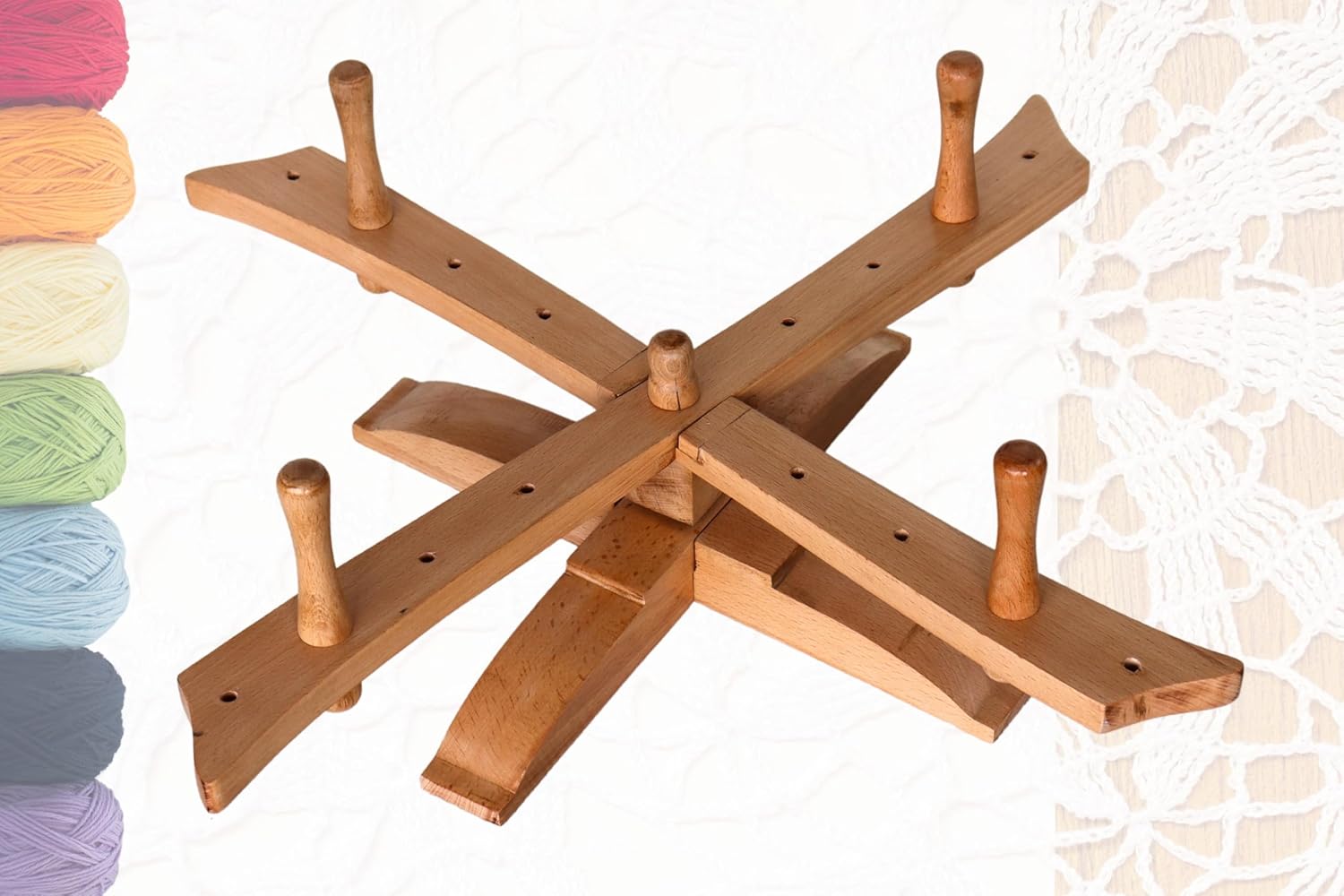 H H NAGINA Cross Unwinder Customizable Tension Wood Yarn Winder Machine ...