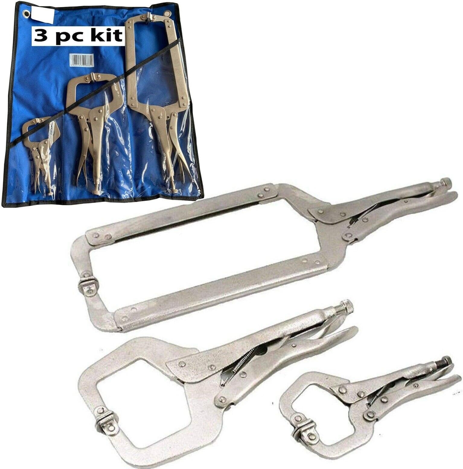 New 4 Pack Heavy Duty 11 Inch Locking Mole Grip C Clamps Work Welding ...