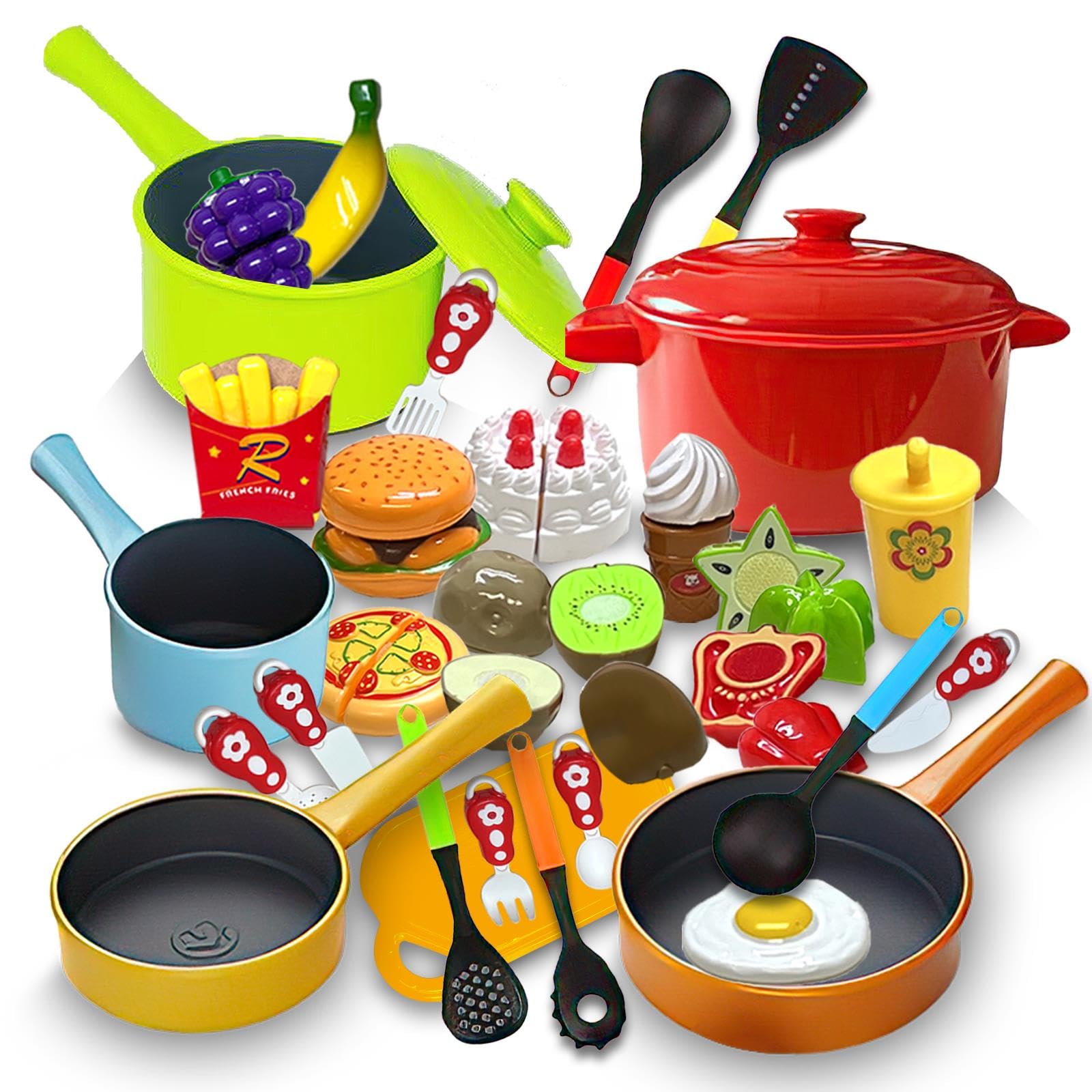 koolbitz Kids Kitchen Toys Set Children Kitchen Utensils & Food Set ...