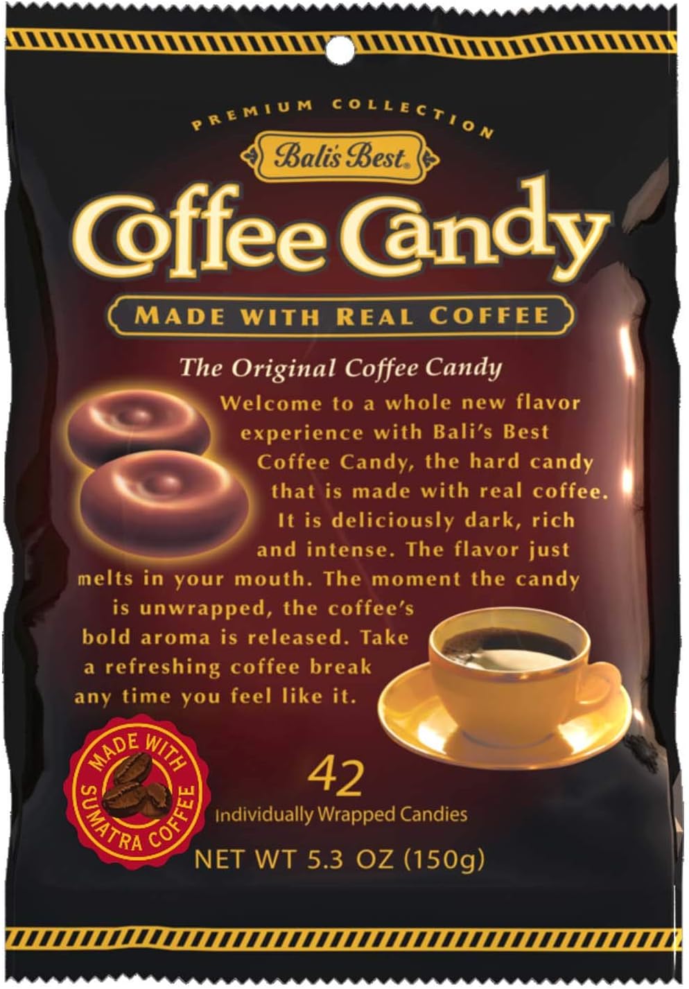 Amazon.com : Bali's Best Coffee Candy, 5.3 Ounce (Pack of 12) : Hard ...