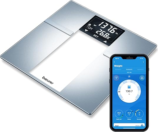 Amazon.com: Beurer BF720 Smart Scale for Body Weight, Body Fat, Body ...