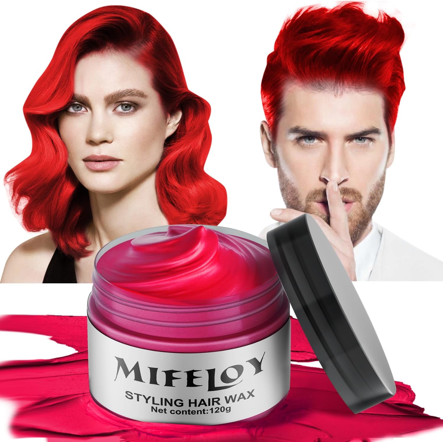 Amazon.com : Red Temporary Hair Color Wax, Instant Natural Hairstyle ...