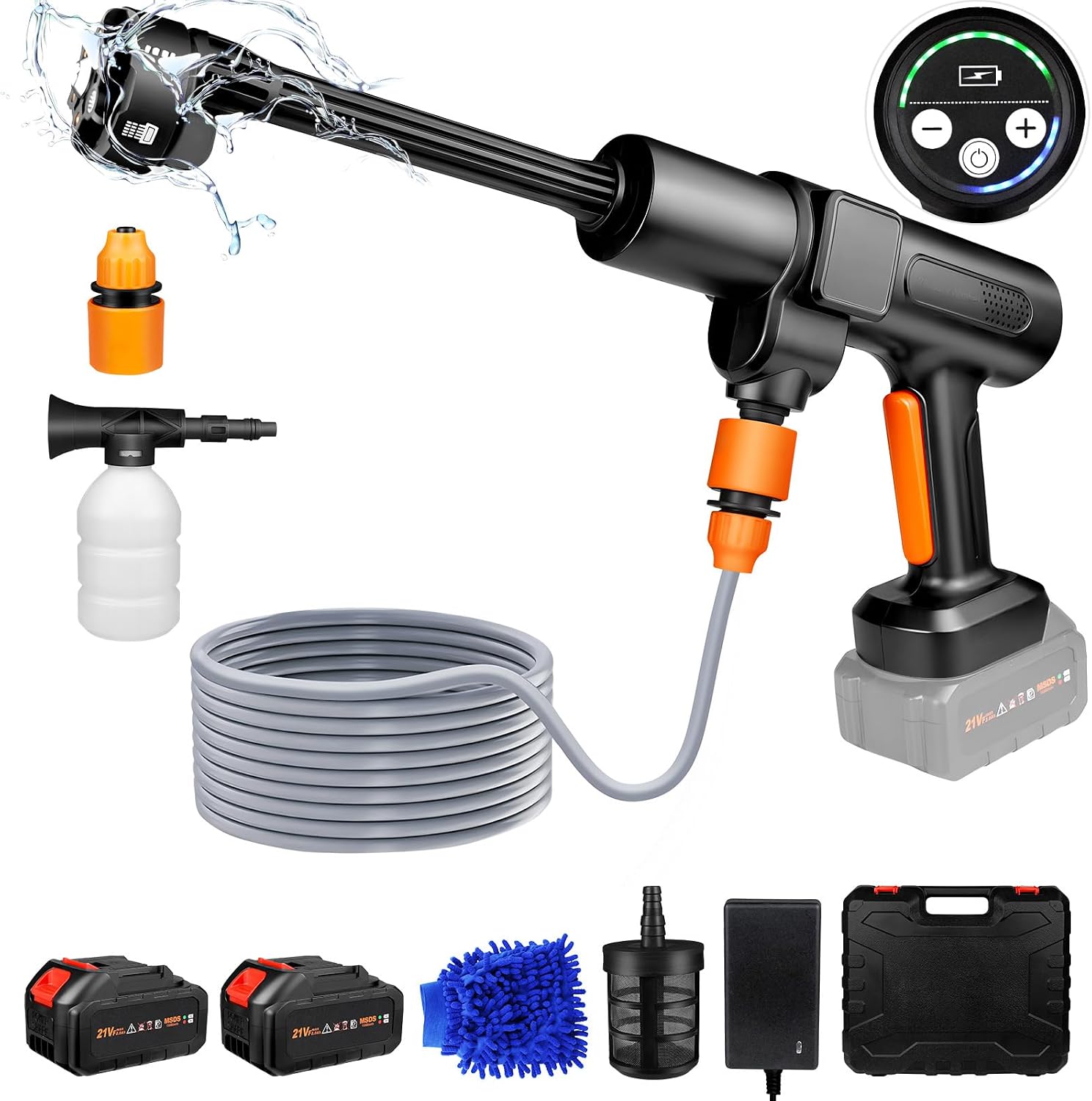 Amazon.com : 652PSI Cordless Pressure Washer - 2×15000mAh, 6-in-1 ...
