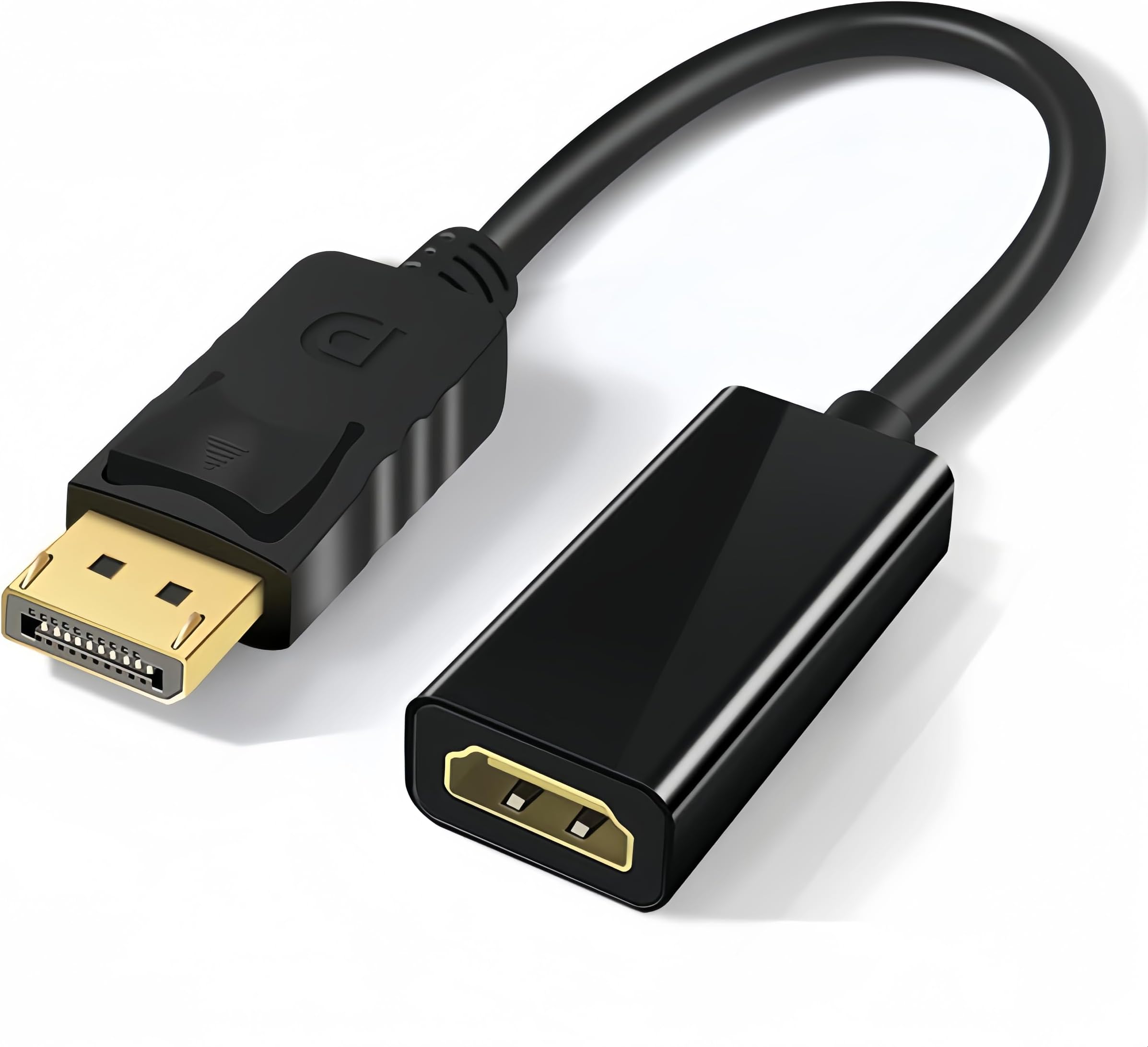 Amazon.com: Veenajo DisplayPort to HDMI Adapter, Gold-Plated Male DisplayPort to Female HDMI ...