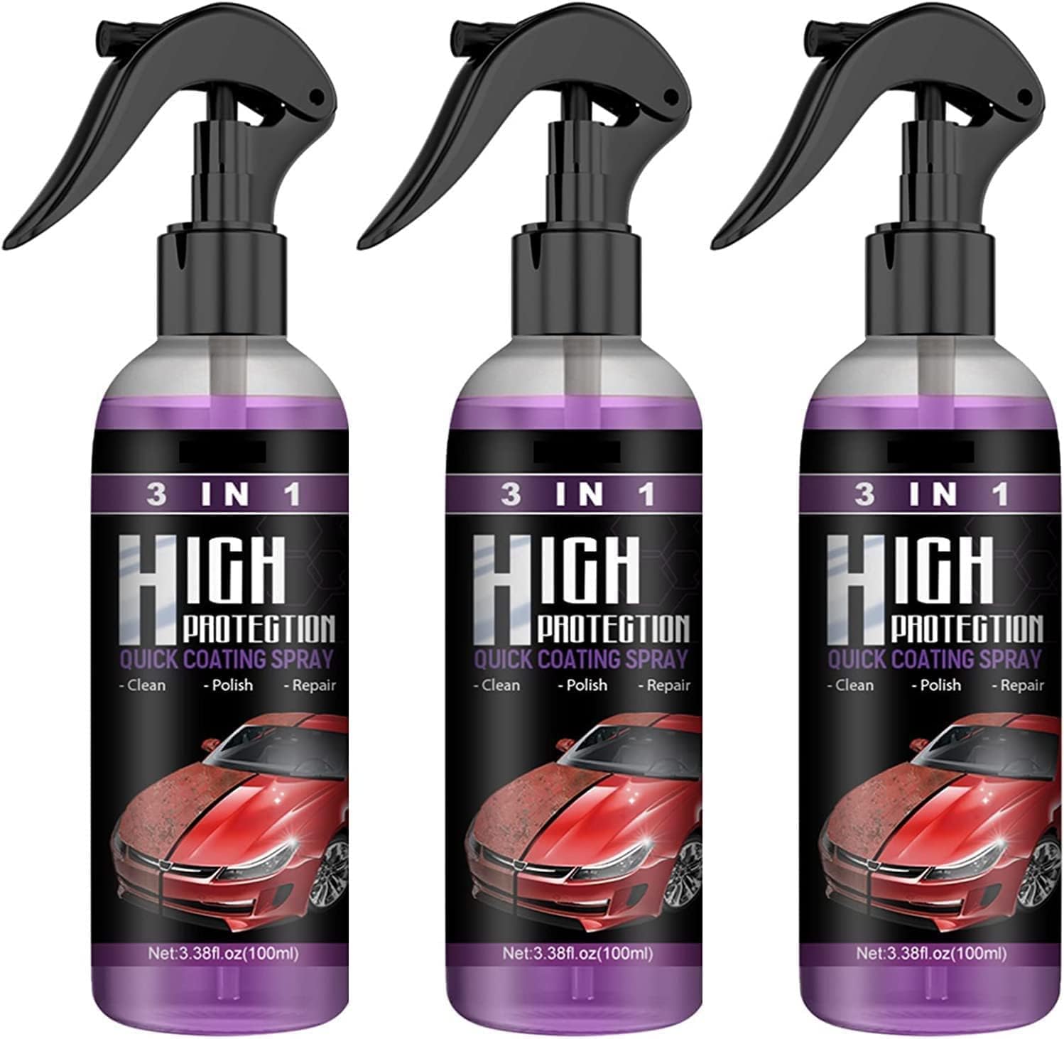 500/100/30ML 3 In 1 High Protection Quick Car Coating Spray, Car ...