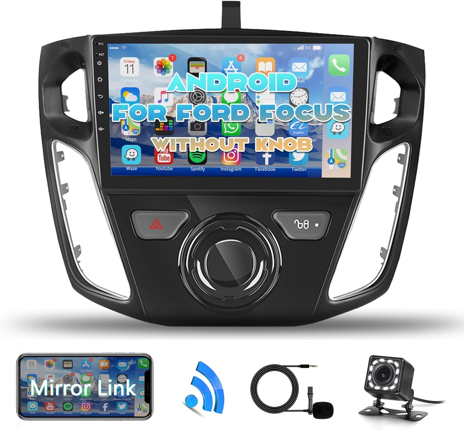 Amazon.com: Android Car Stereo for Ford Focus 2012 to 2018 with ...