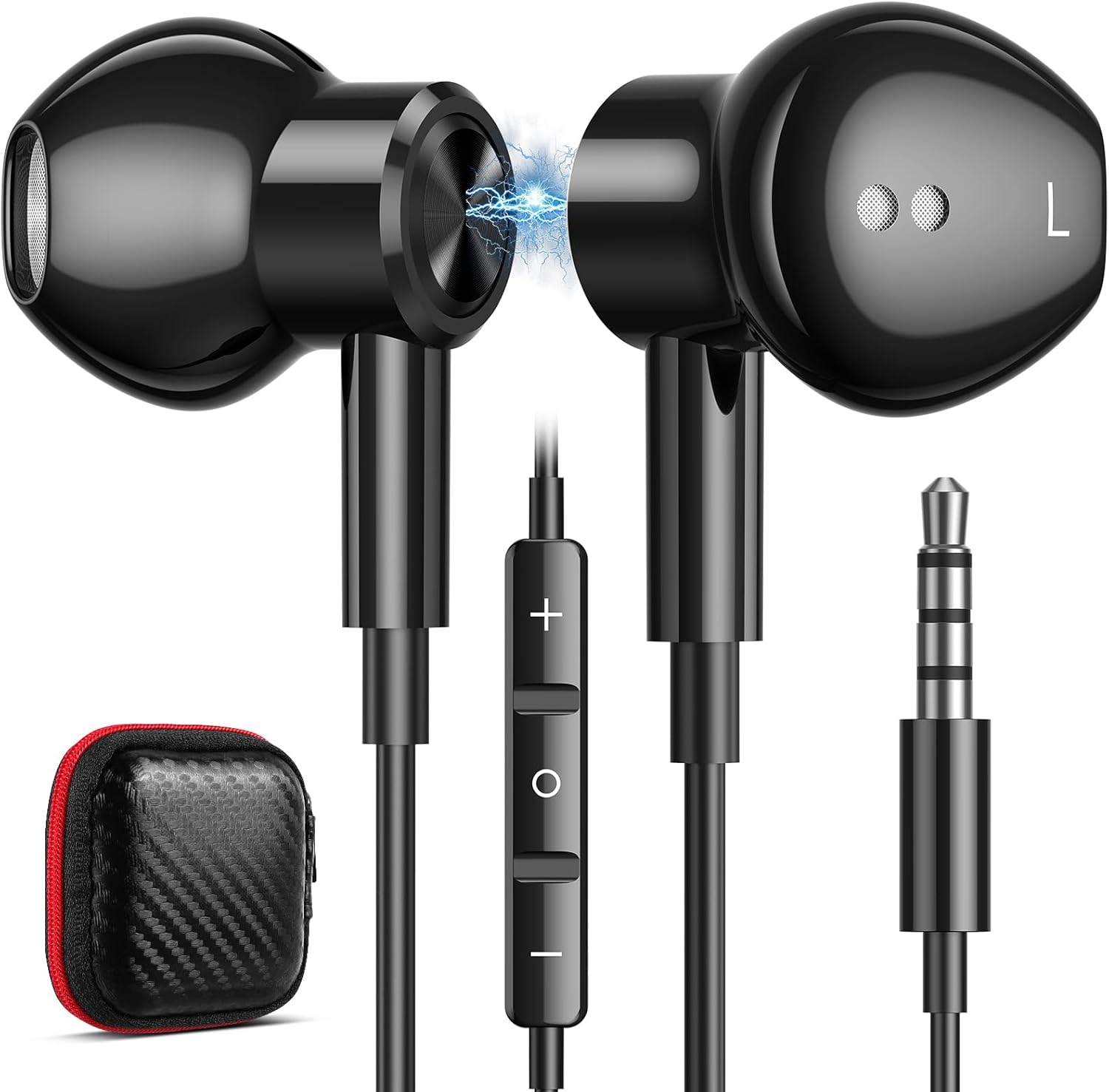 Amazon.com: Wired Earbuds Magnetic 3.5mm Plug in Audio Jack Earphone ...