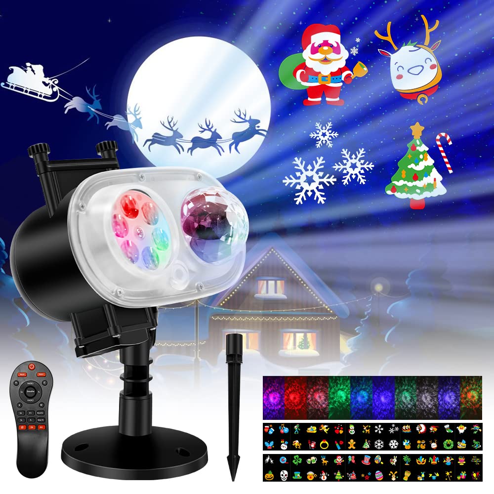 Amazon.com: Halloween Christmas Projector Lights Outdoor, Waterproof 2 ...