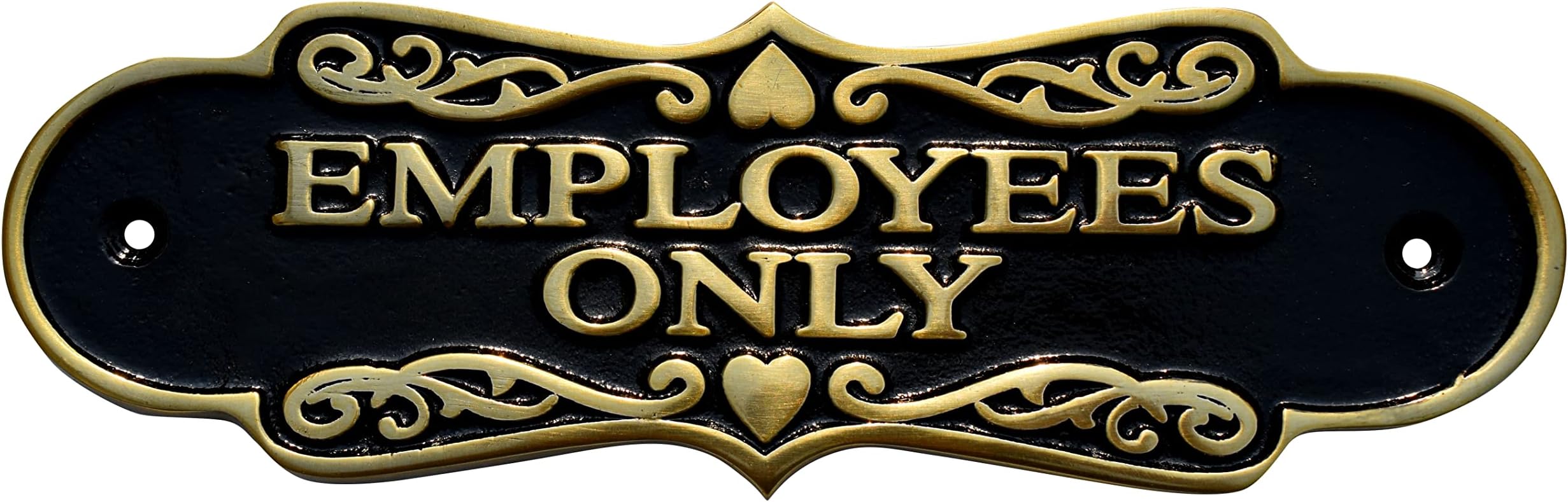 Amazon.com : Employees Only Sign, Metal Self-Adhesive Signs for ...