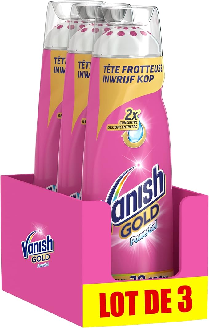 Vanish Powergel Gold Pre-Wash Fabric Stain Remover – 200 ml – Pack of 3 ...