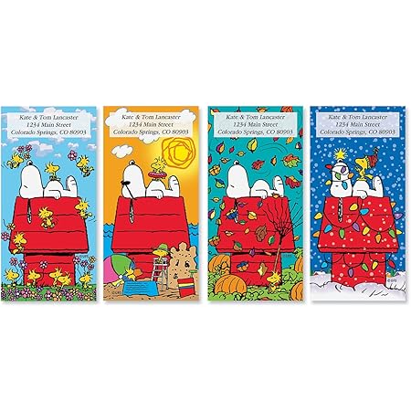 Amazon.com : Peanuts Snoopy 4 Seasons Oversized Personalized Return ...