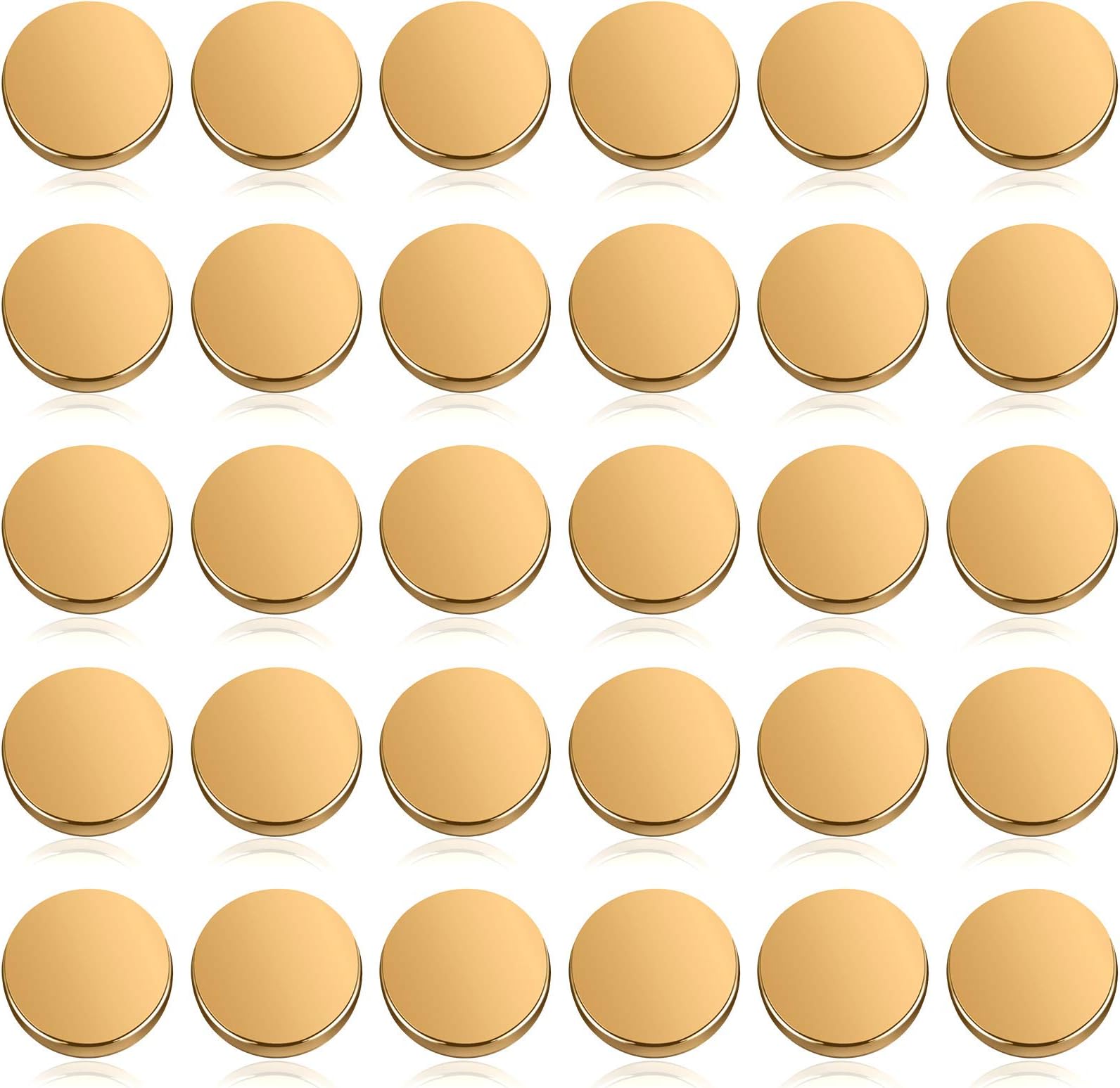 Amazon.com: 30 Pieces Metal Flat Button Alloy Shank Button Round Shaped ...