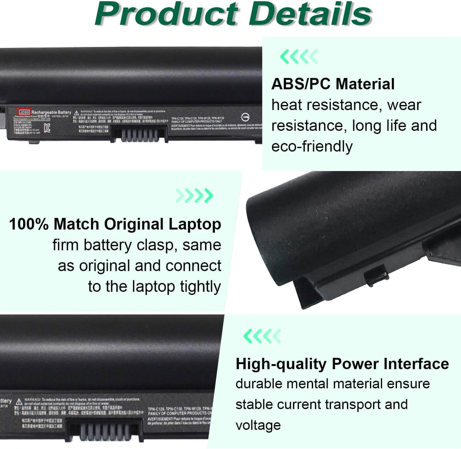919700-850 JC03 Laptop Battery for HP 15-bs 15-bw 17-bs Series 15-bs0xx ...