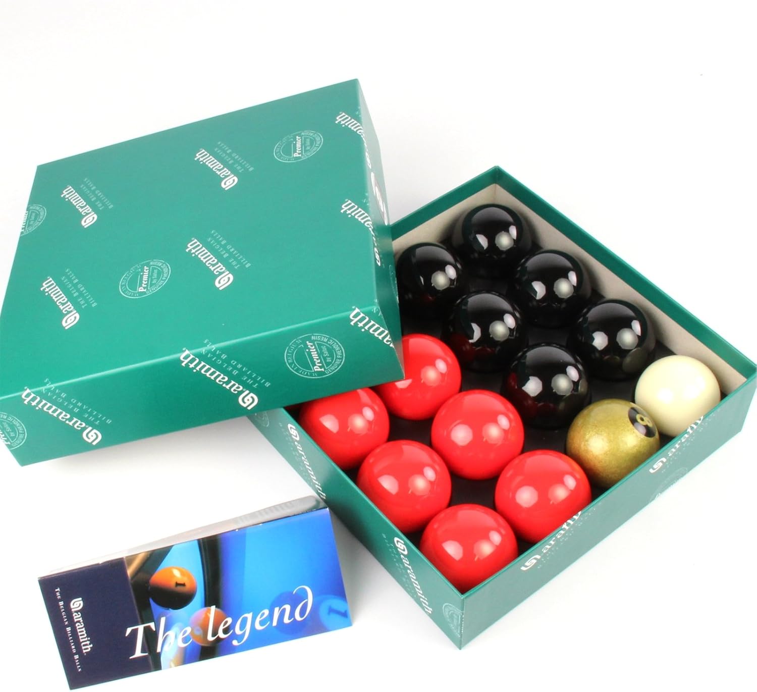 Aramith EXCLUSIVE Premier GOLD 8 BALL Edition RED and BLACK Pool Balls ...