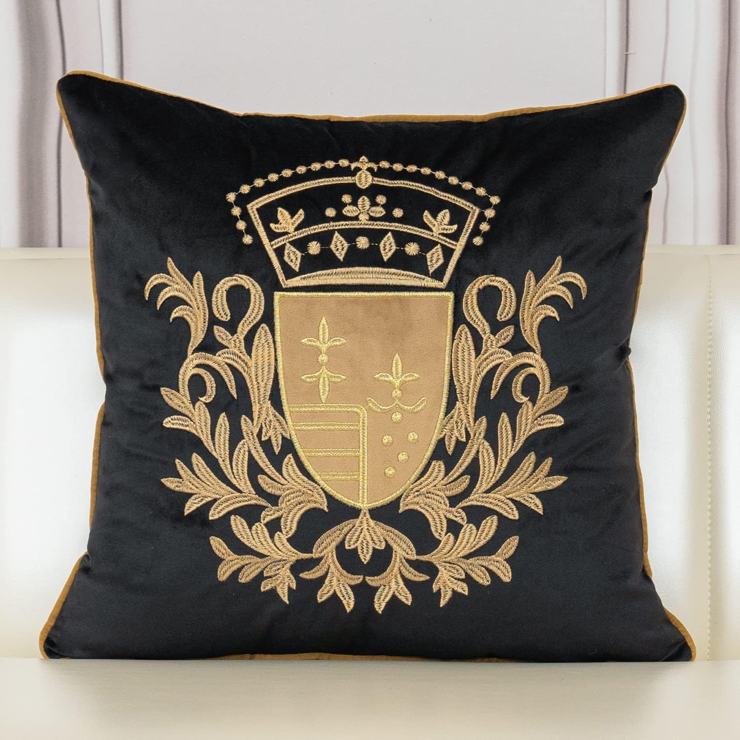Amazon.com: Avigers 20 x 20 Inch Shield Embroidery Velvet Cushion Cover ...