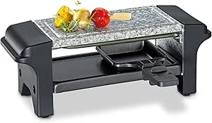 Amazon.com: Küchenprofi Raclette TWIN with stone plate, raclette for ...