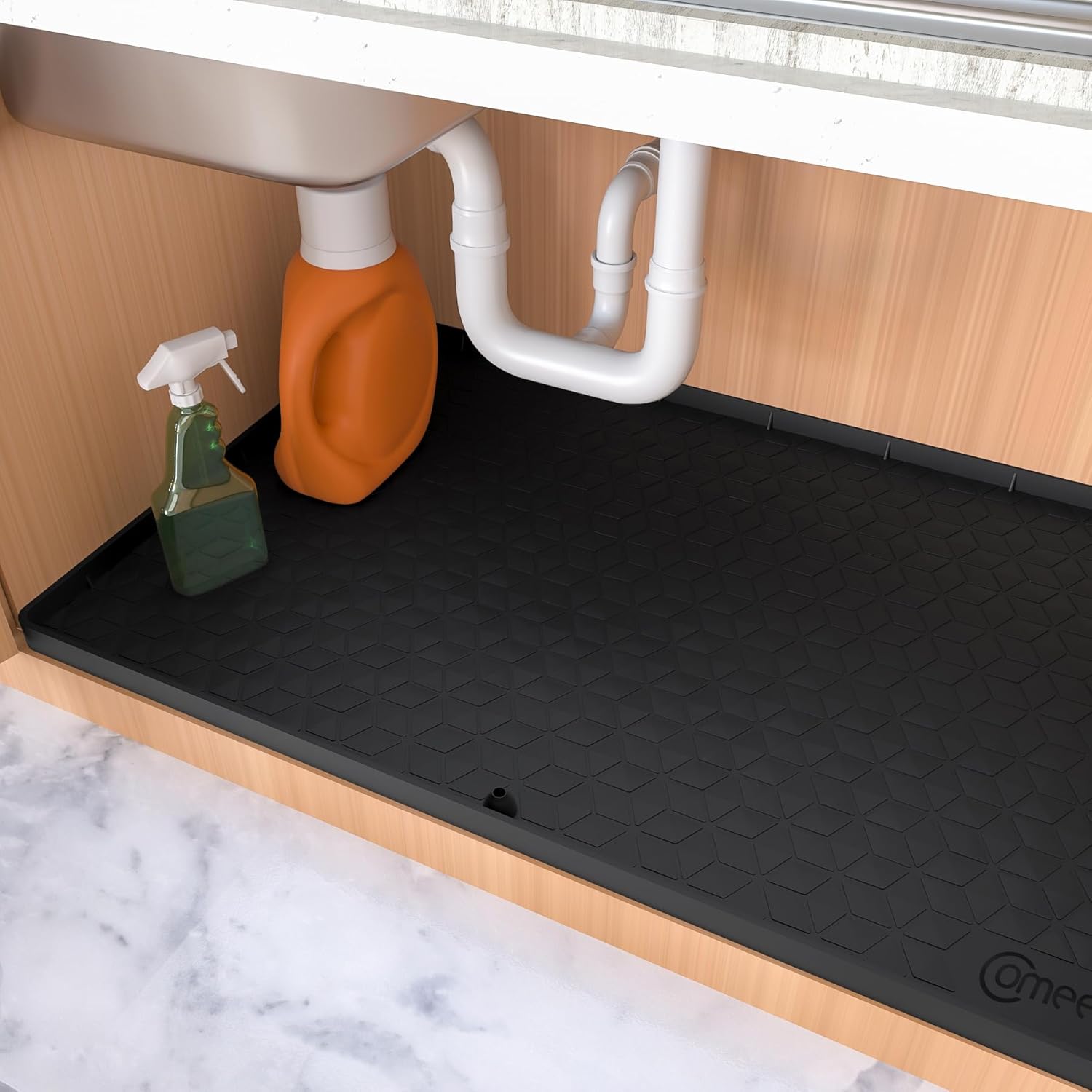 Amazon.com - Comeet Cabinet Mat for Kitchen 34"L x 22"W, Grey
