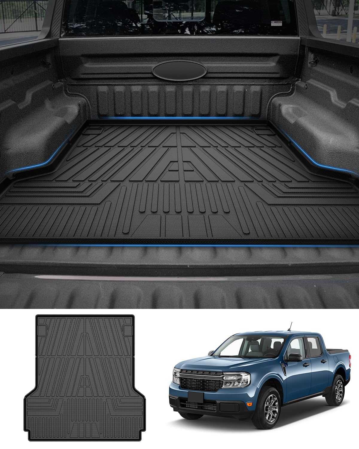 Snapklik.com : Powerty Truck Bed Mat For Ford Maverick