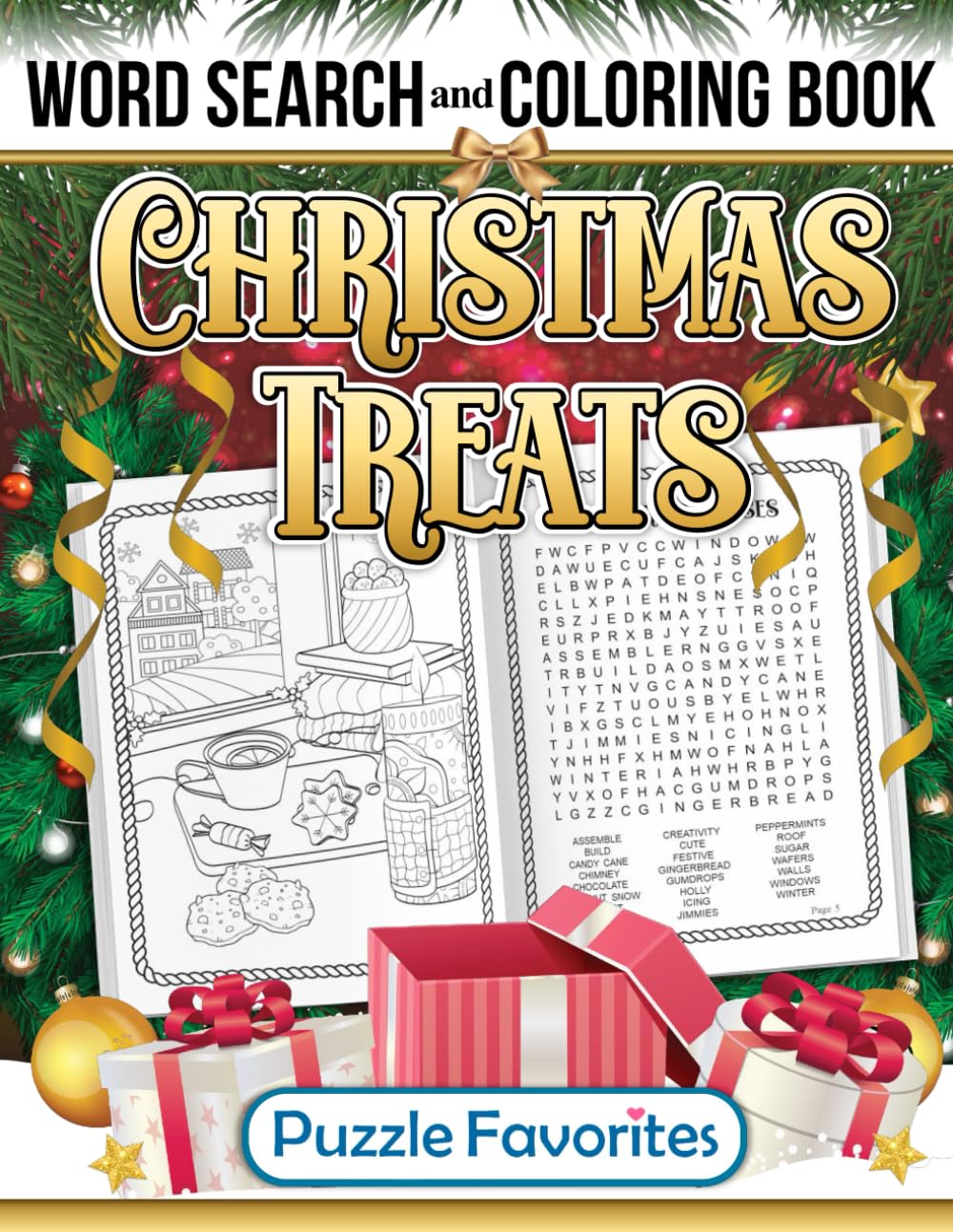 Amazon.com: Christmas Treats Word Search and Coloring Book: Featuring ...