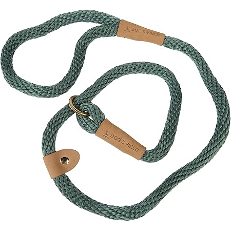 Dog & Field Deluxe Gundog Slip Lead (Natural Brown) Soft 8mm Spliced ...