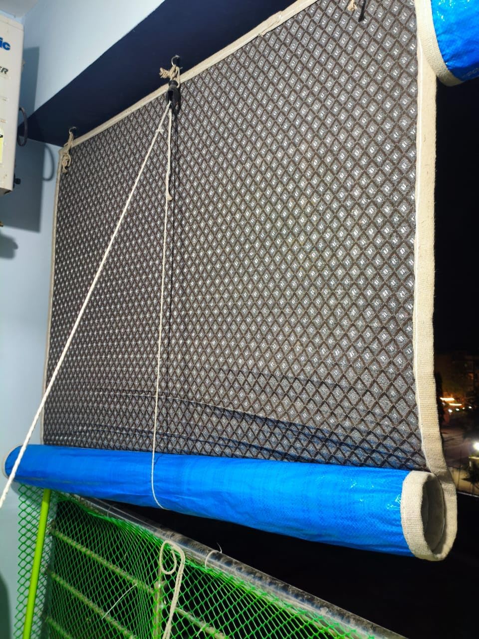Waterproof roll up Bamboo Blinds Balcony Outdoor Plastic Sheet Curtain ...