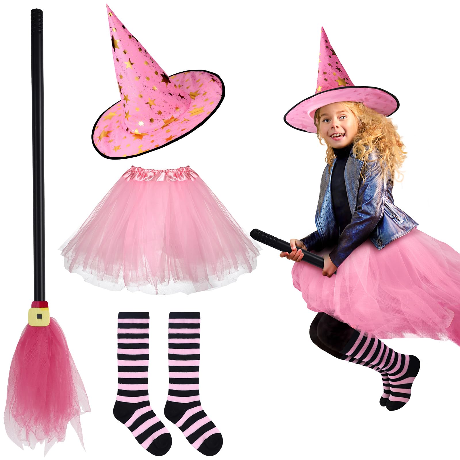 Amazon.com: Panitay Halloween Witch Costume for Toddler Girls Includes ...