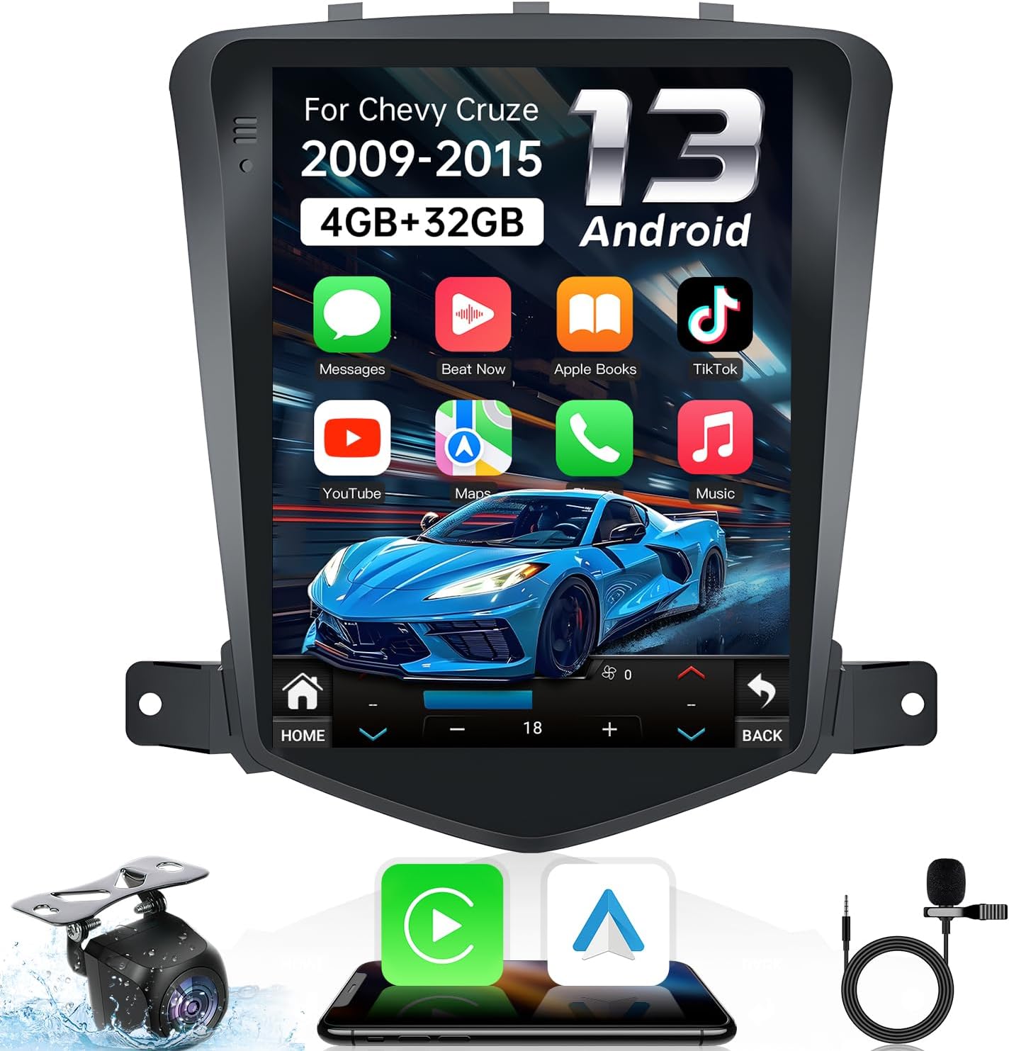 Amazon.com: 2+64GB 5G WiFi Upgrade Car Radio for Chevrolet Chevy Cruze ...