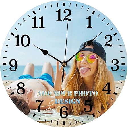 Amazon.com: Personalized Clock with Picture, Custom Clocks for Walls ...