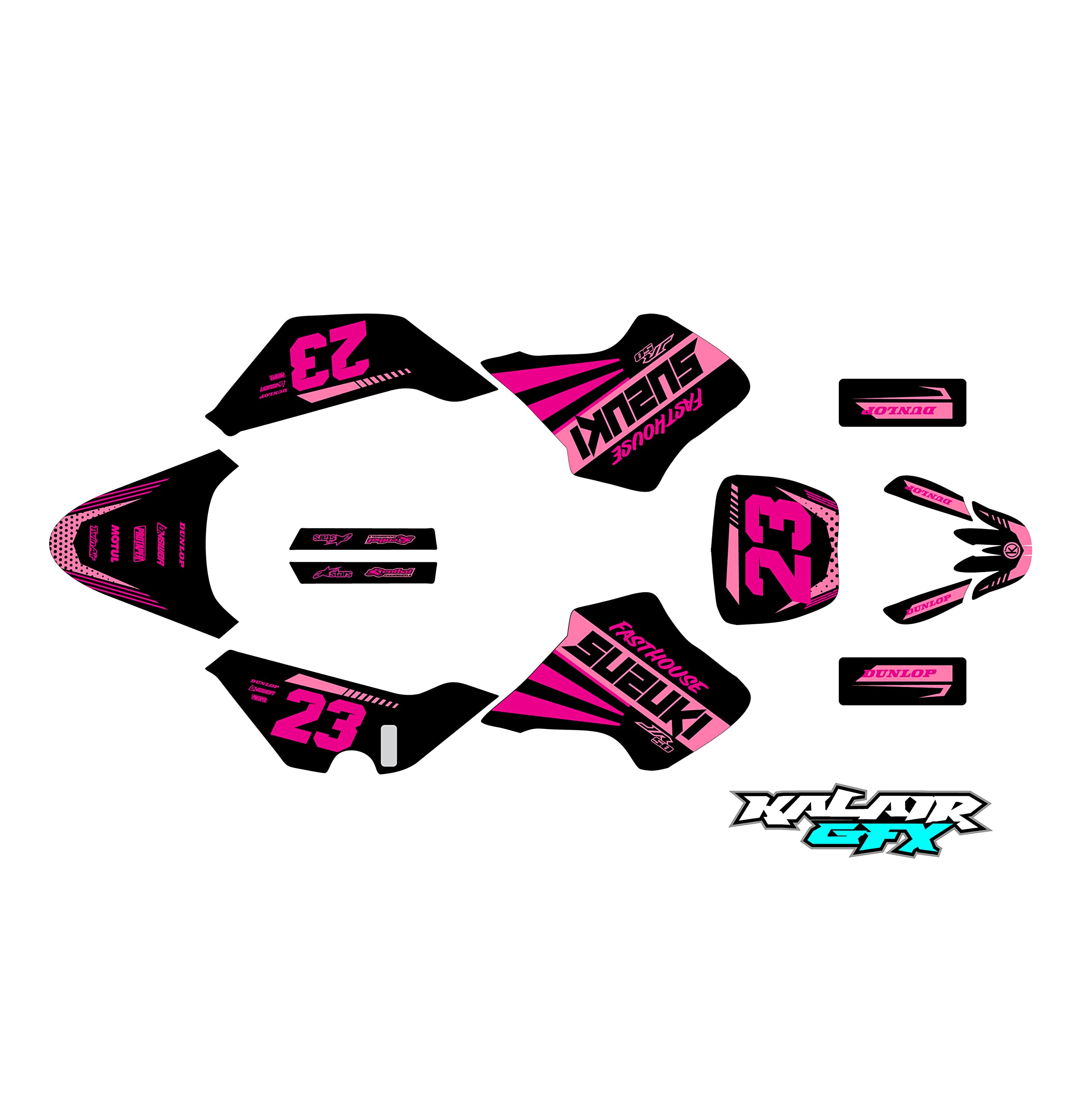 Amazon.com: Kalair GFX Graphics Kit for Suzuki JR 50 (2000-2006) FH ...