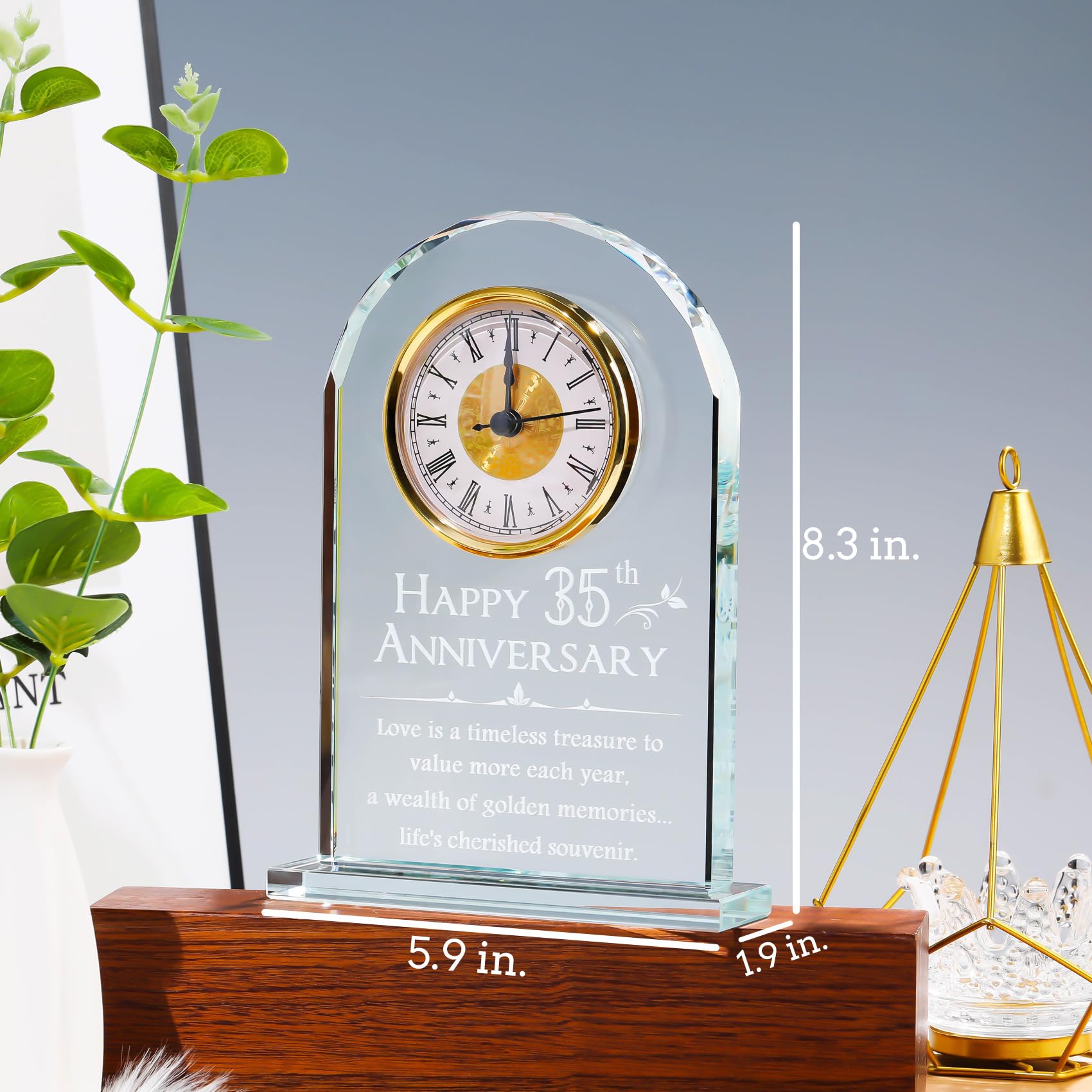 Snapklik.com : YWHL 35th Wedding Anniversary Clock Gifts For Parents ...
