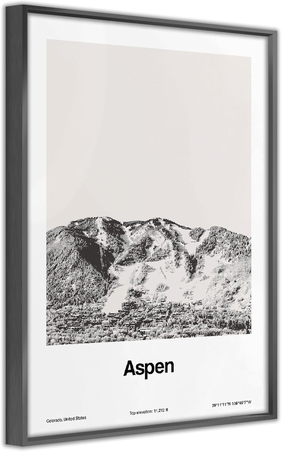 WEedsy Aspen Mountain Poster, Aspen Colorado Print, City of Aspen CO ...