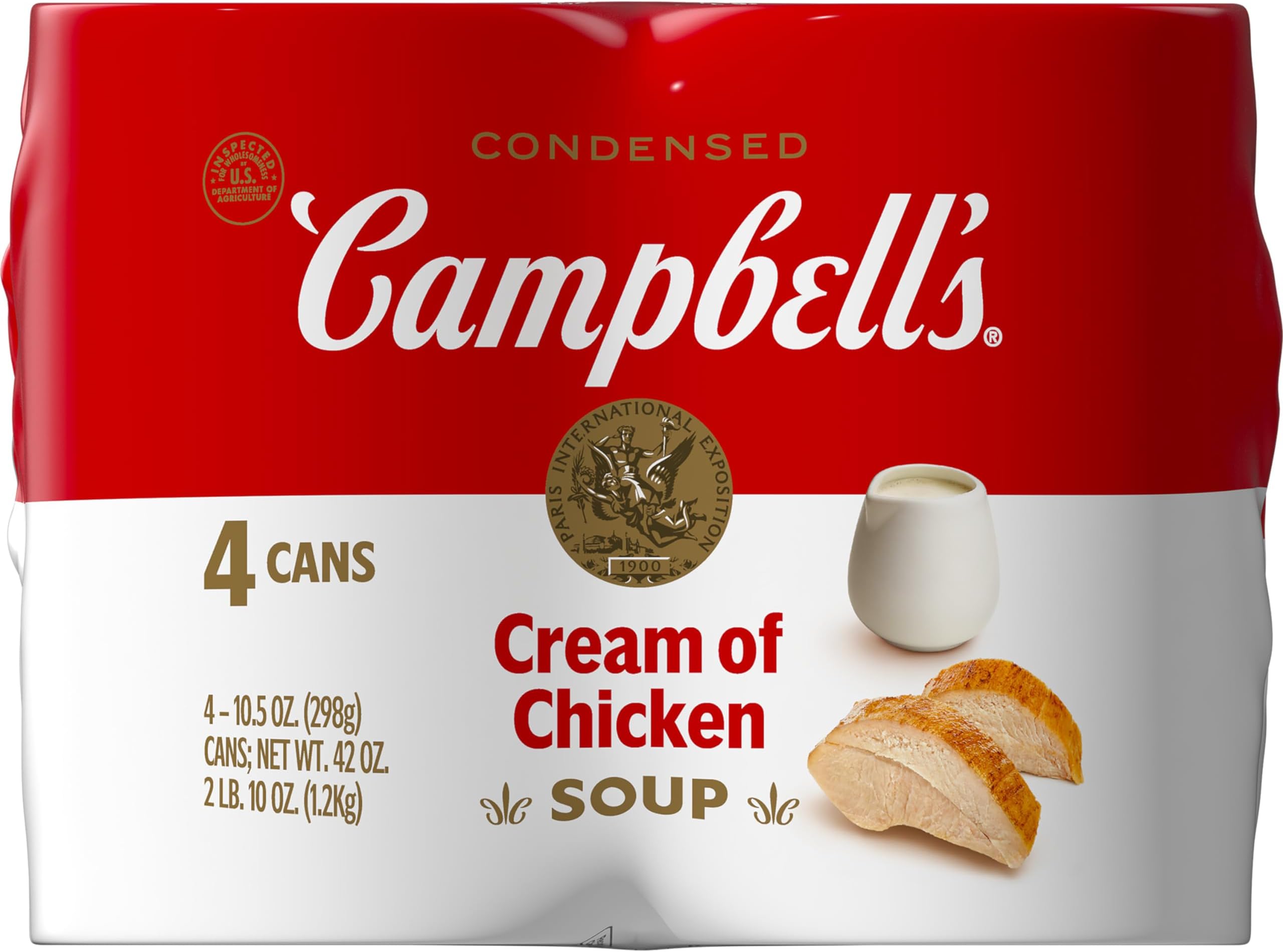 Amazon.com : Campbell’s Condensed 98% Fat Free Cream of Chicken Soup ...