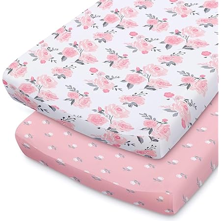 Amazon.com : Tyke Bliss Pink Changing Pad Cover for Girls – Stretchy ...