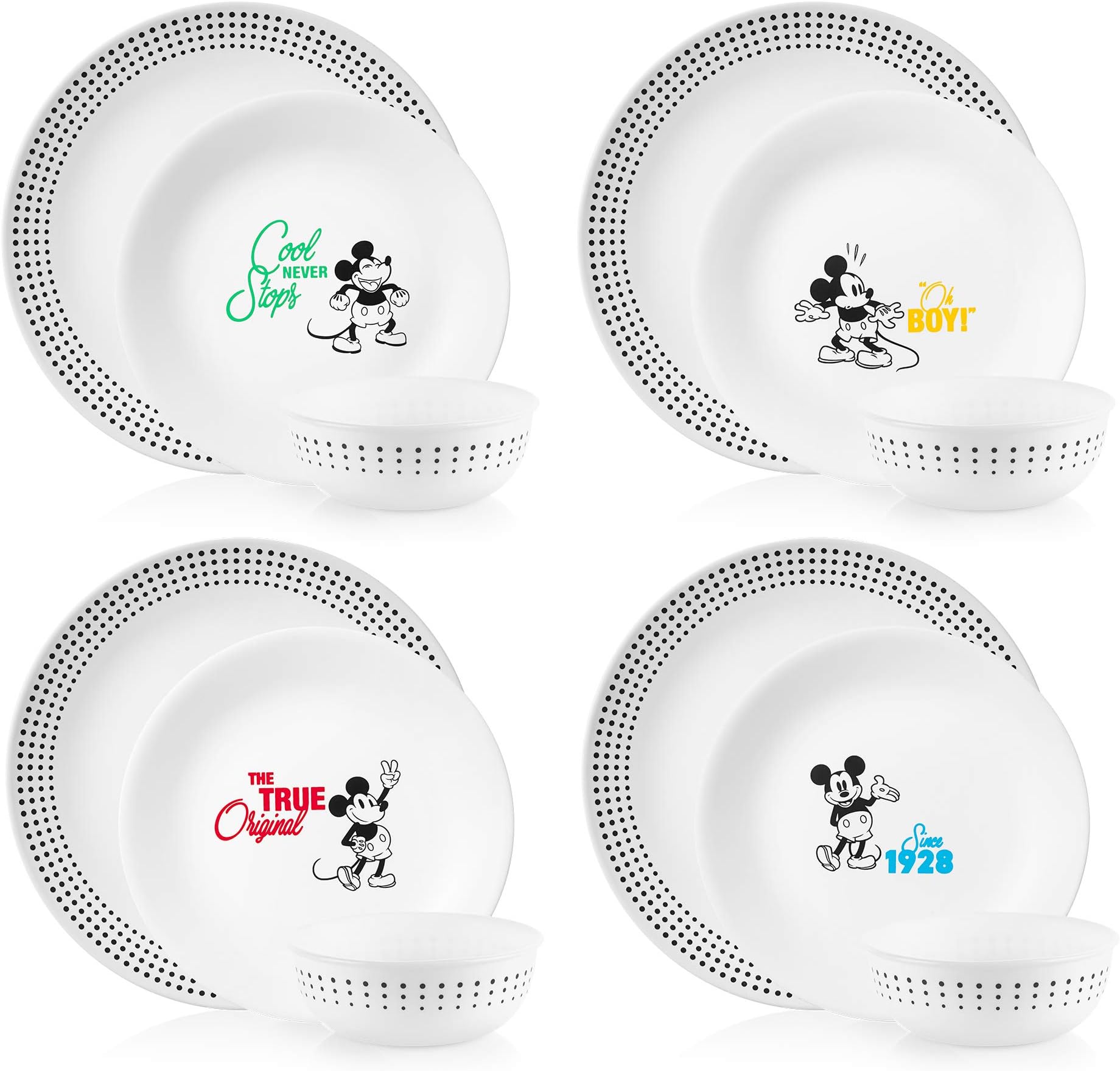 Amazon.com | Corelle Vitrelle 12-Piece-Dinnerware Set, Triple Layer ...