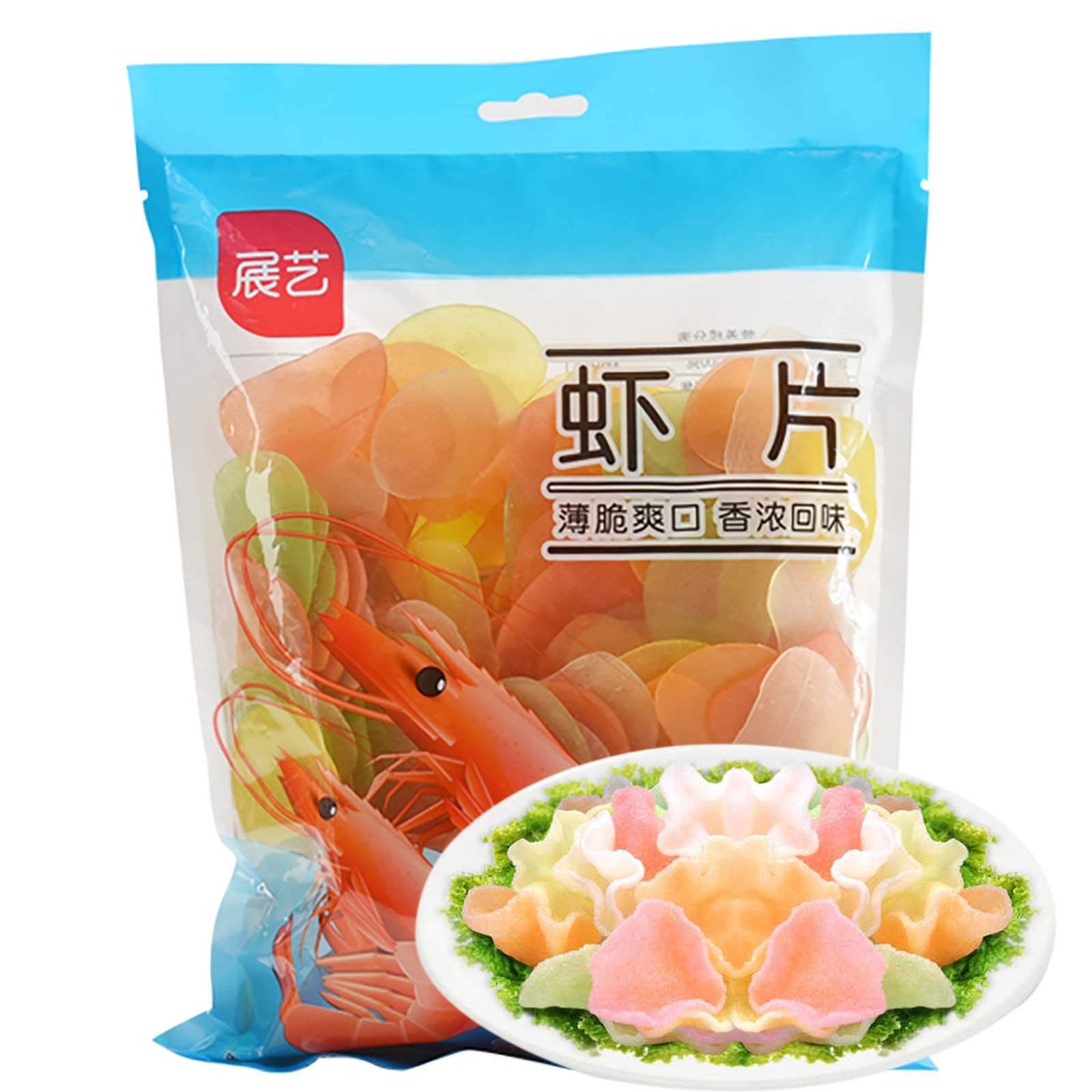 Buy 1.1lbs Prawn Crackers Shrimp Chips, Uncooked Prawn Flavor Chip, Cri ...
