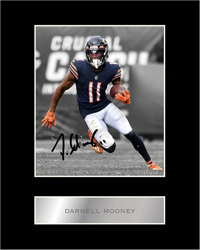 Amazon.com: Darnell Mooney Pre Printed Signature Signed Mounted Photo ...