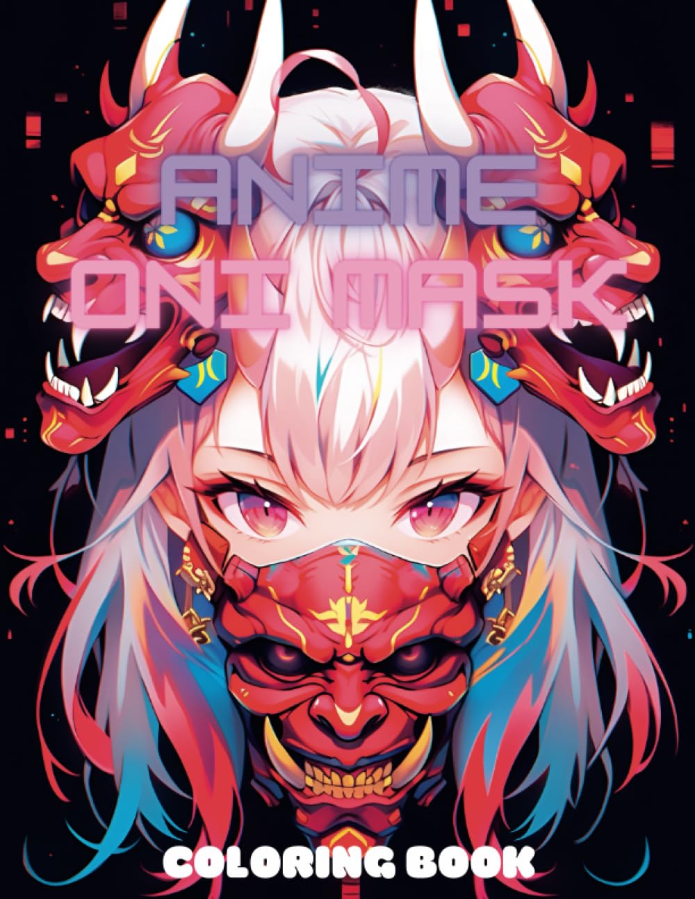 Amazon.com: Anime Oni Mask Coloring Book: 50 Cute Girls with ...